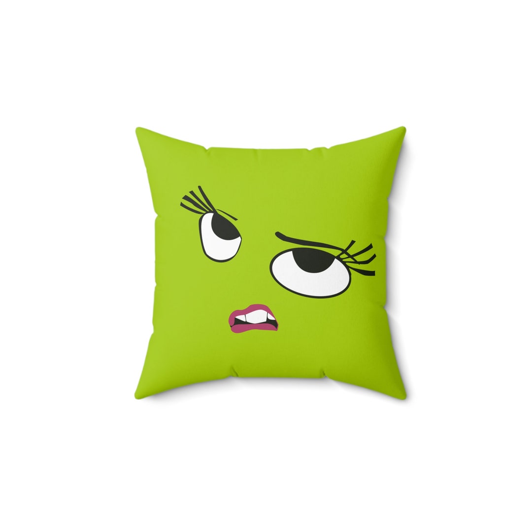 Inside Out, Inside Out 2, Square Pillow, Pillow, Cushions, Disgust ...