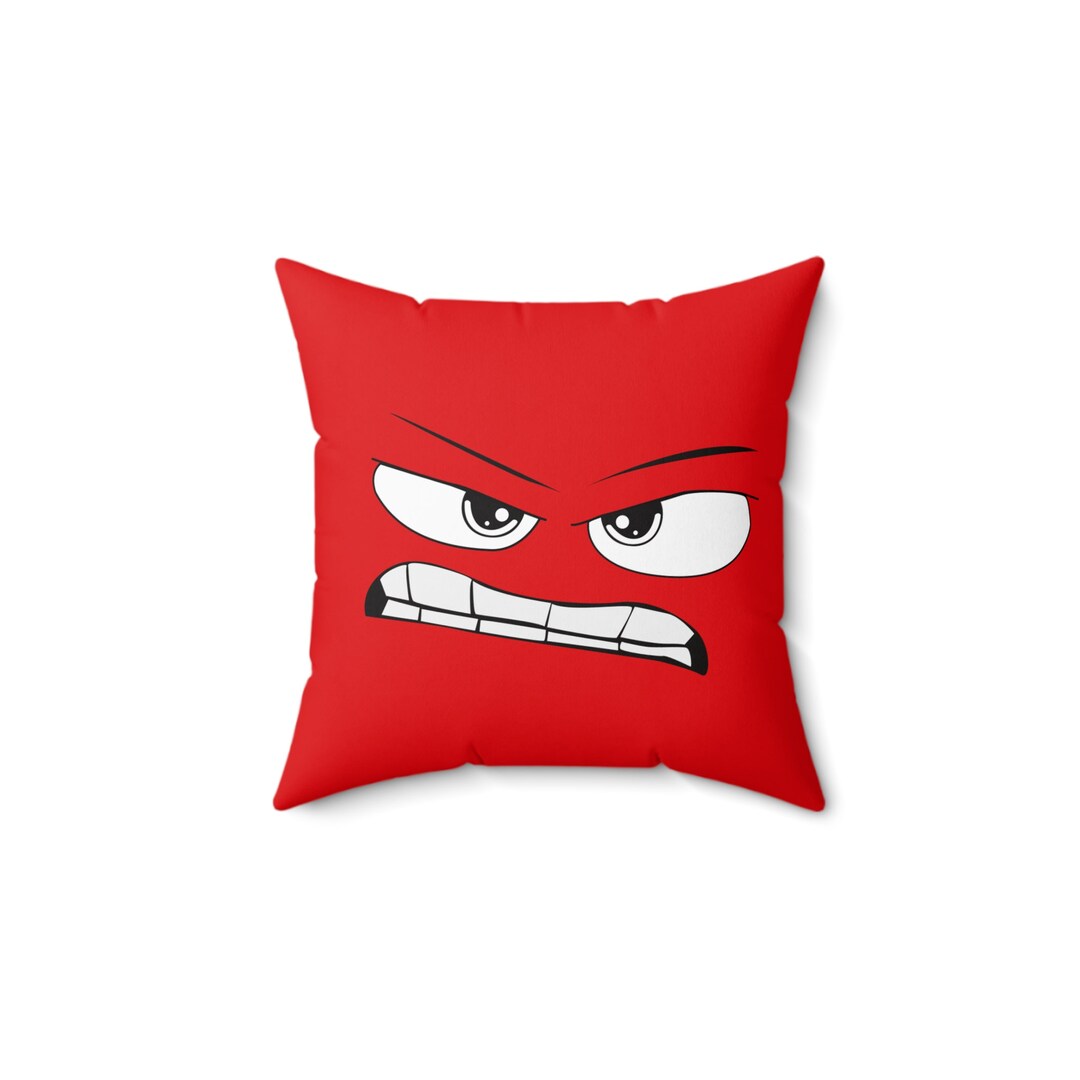 Inside Out, Inside Out 2, Square Pillow, Pillow, Cushions, Anger, Red ...