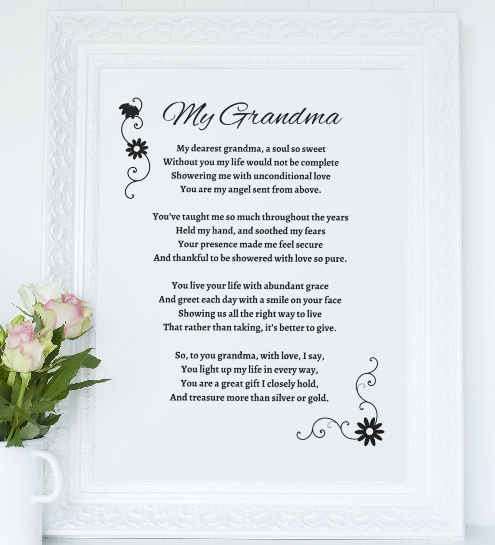 Grandmother Poem, Original Birthday Grandma Poem Art, Grandmother Poems ...