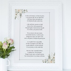 Uplifting Funeral Poem, Memorial Verse (digital Download) - Etsy