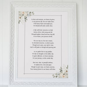 Uplifting Funeral Poem, Memorial Verse (digital Download) - Etsy