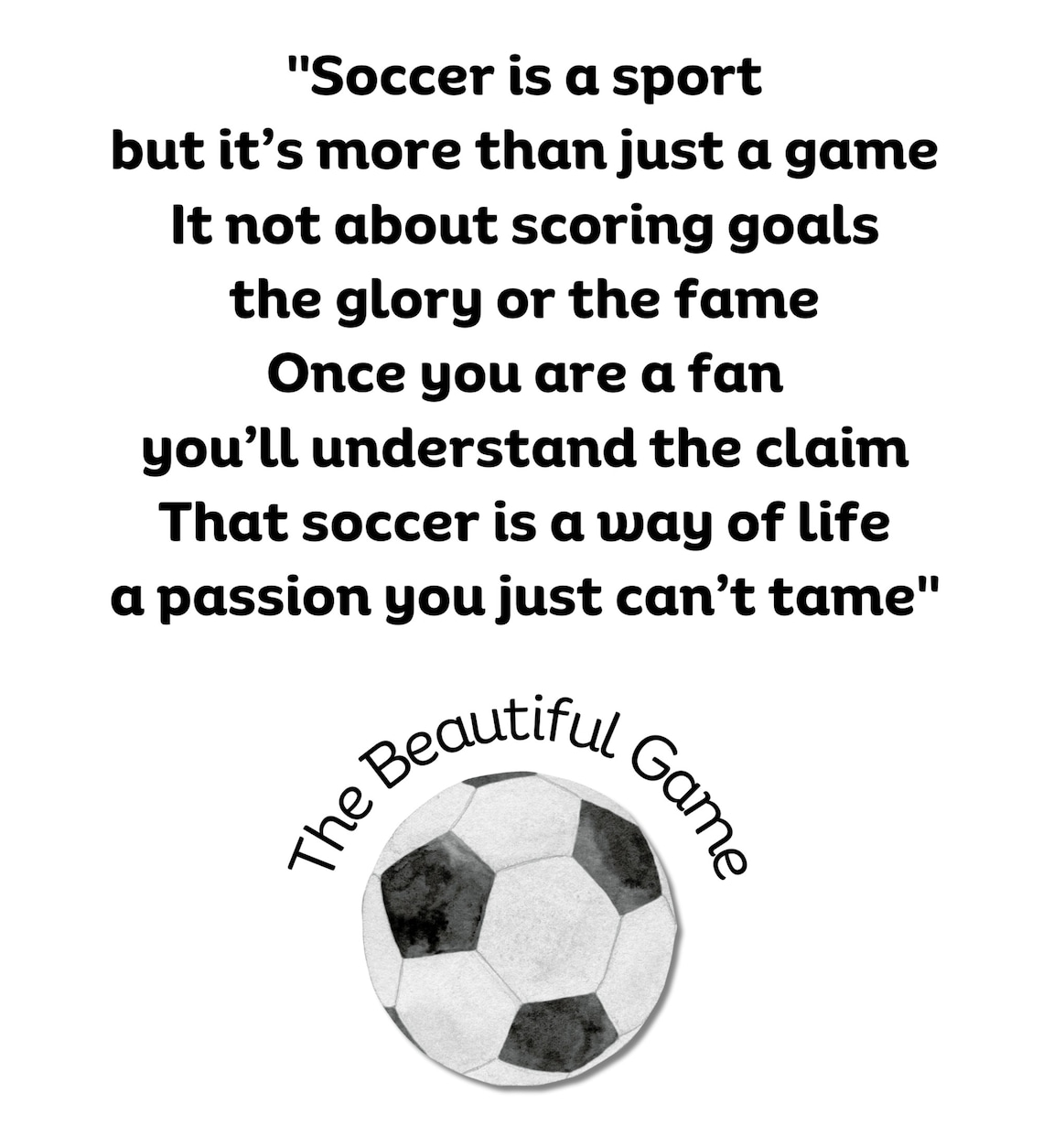 Soccer Poem Wall Art Download, Printable Soccer Poem Poster, Poem About ...