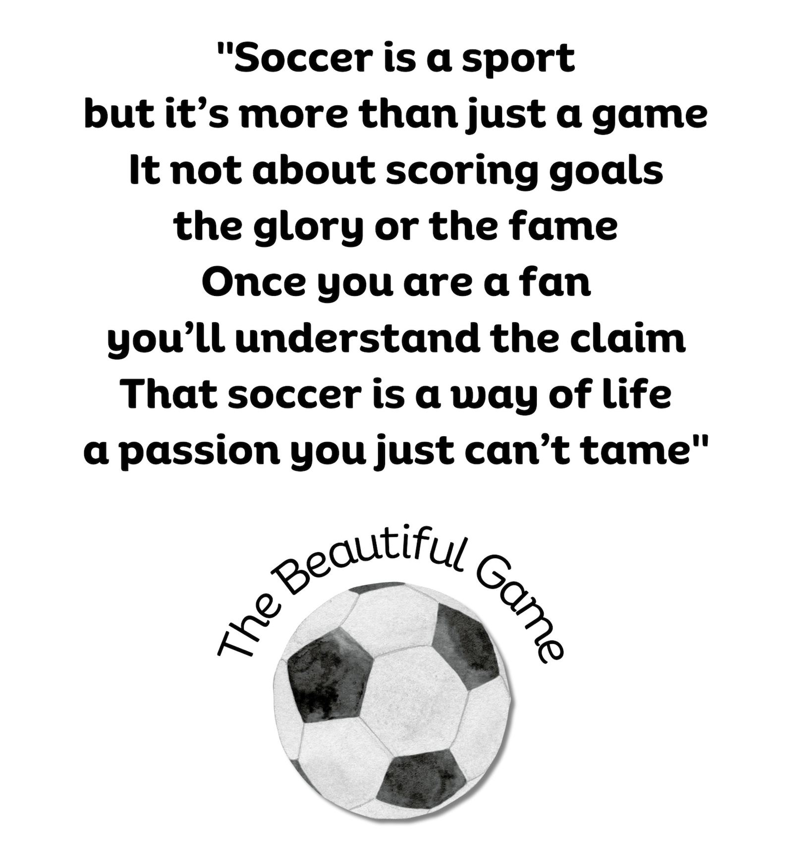 Soccer Poem Wall Art Download, Printable Soccer Poem Poster, Poem About ...