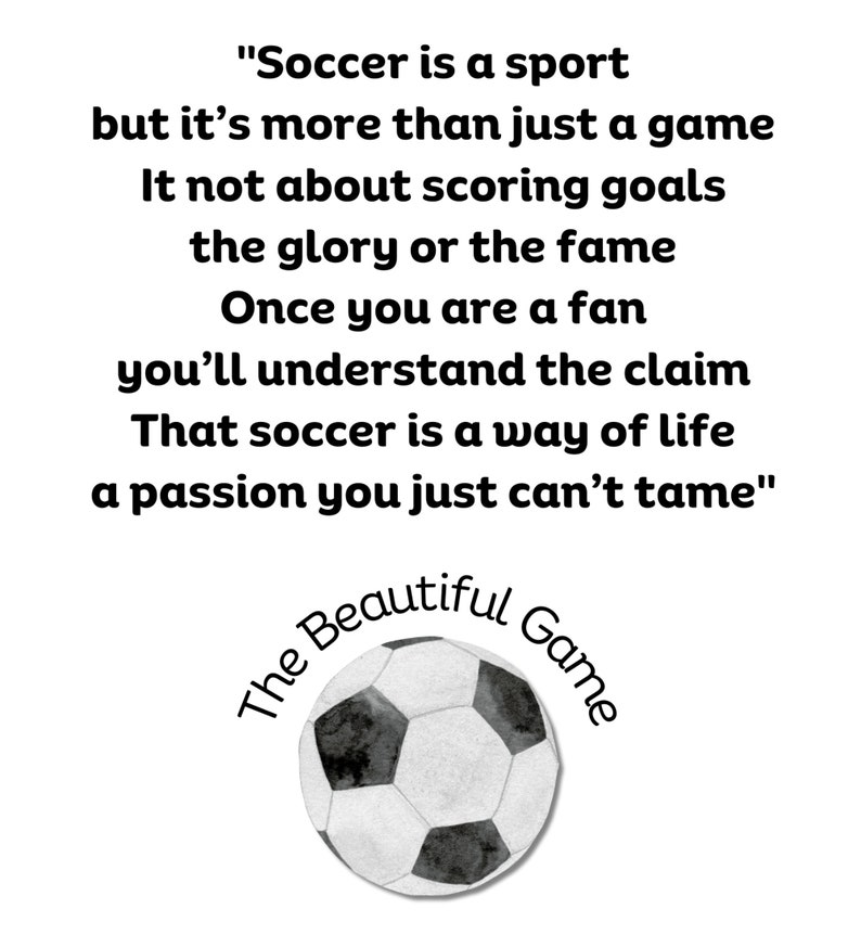 Soccer Poem Wall Art Download, Printable Soccer Poem Poster, Poem About ...