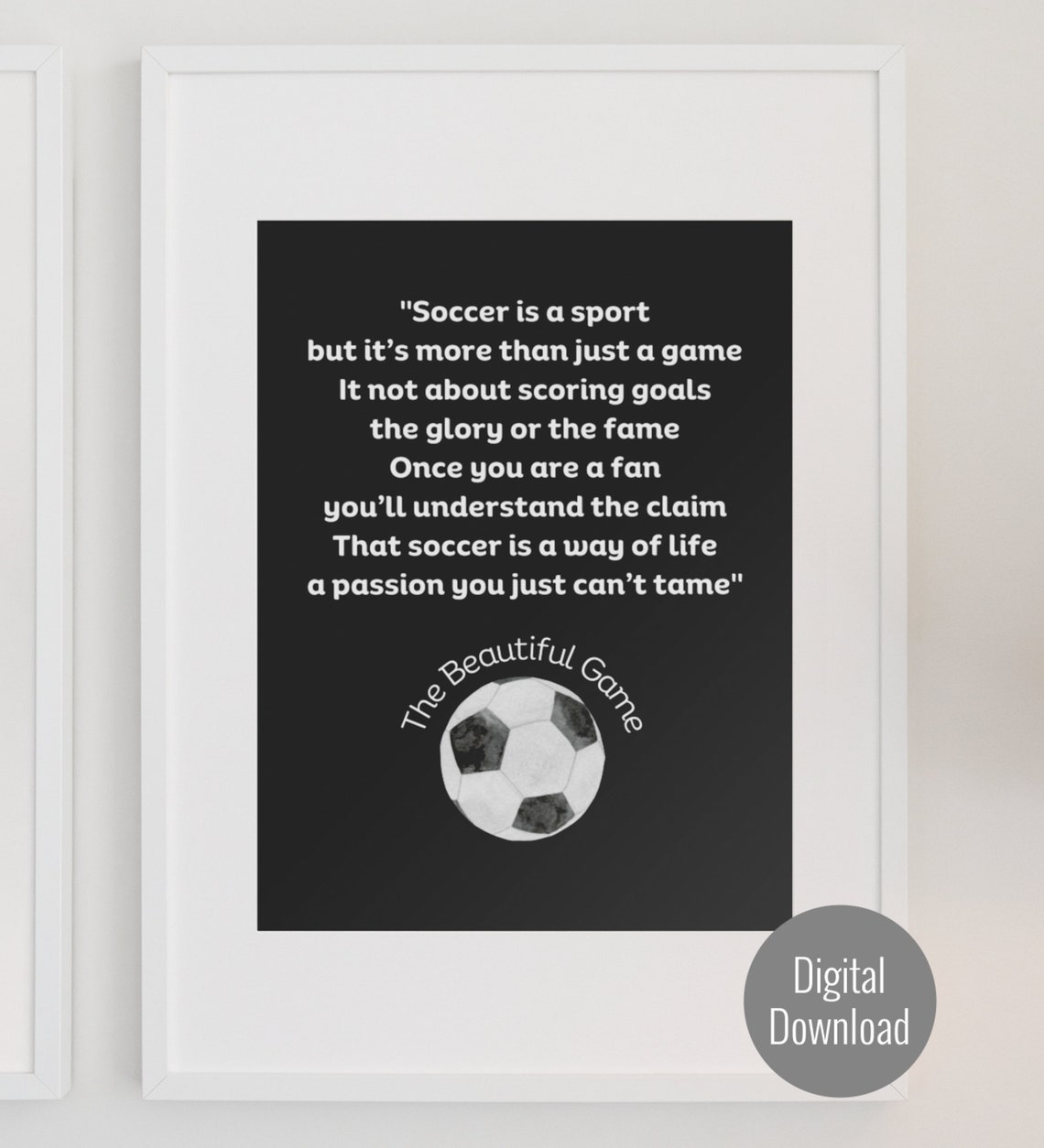 Soccer Poem Wall Art Download, Printable Soccer Poem Poster, Poem About ...