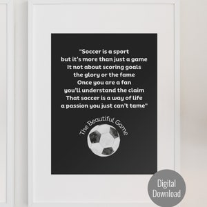 Soccer Poem Art Print, Kids Room Decor (digital Download) - Etsy