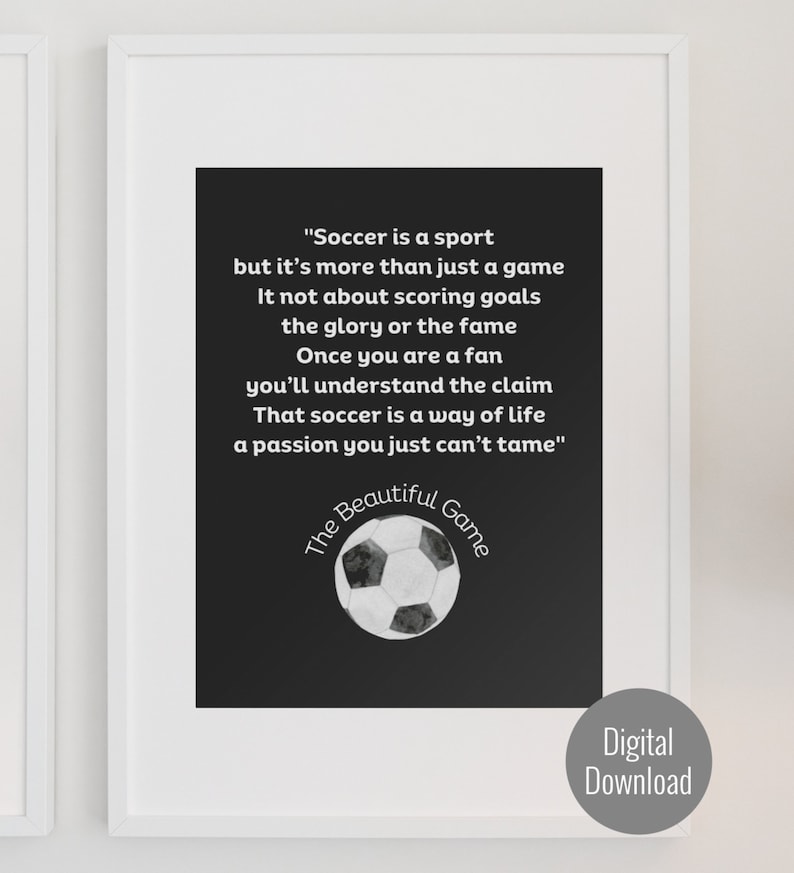 Soccer Poem Art Print, Kids Room Decor (digital Download) - Etsy