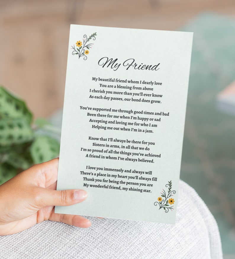 Friend Poem Download, Poetry for Best Friend, Short Best Friend Poems ...