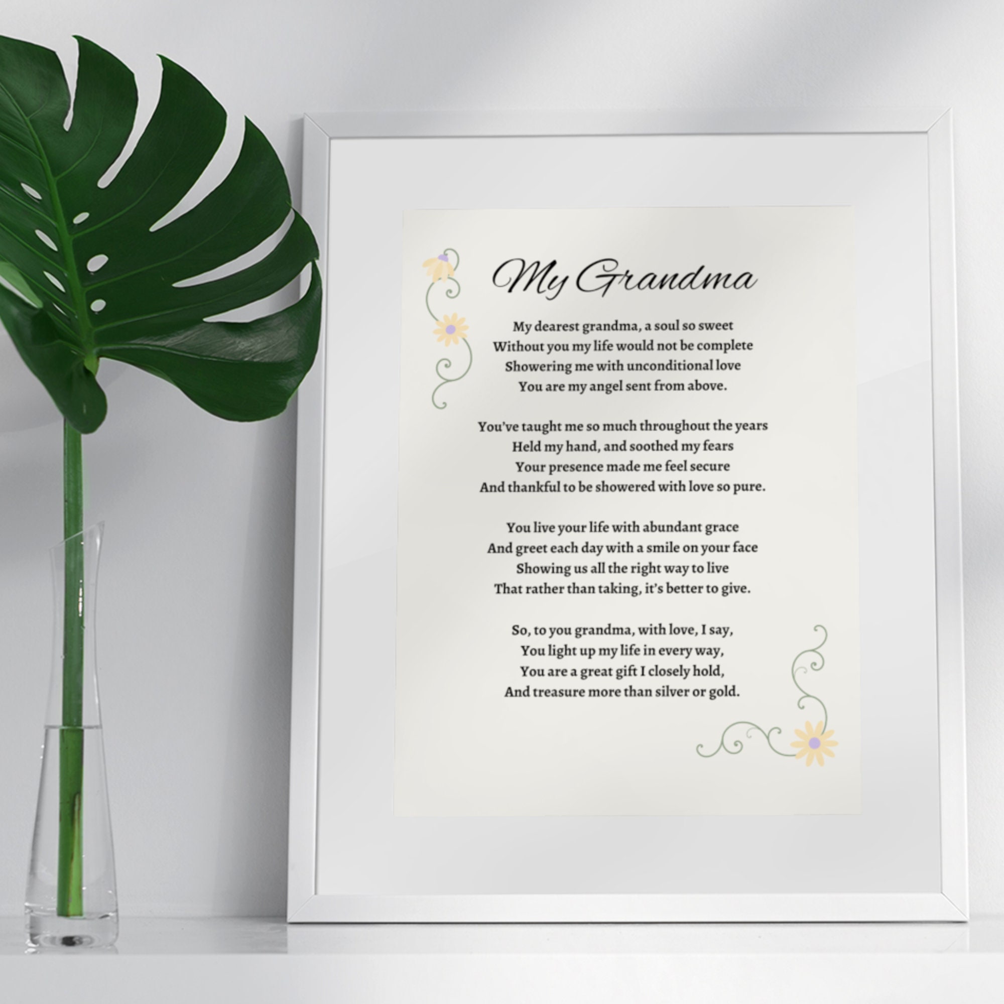 Grandmother Poem, Original Birthday Grandma Poem Art, Grandmother Poems ...
