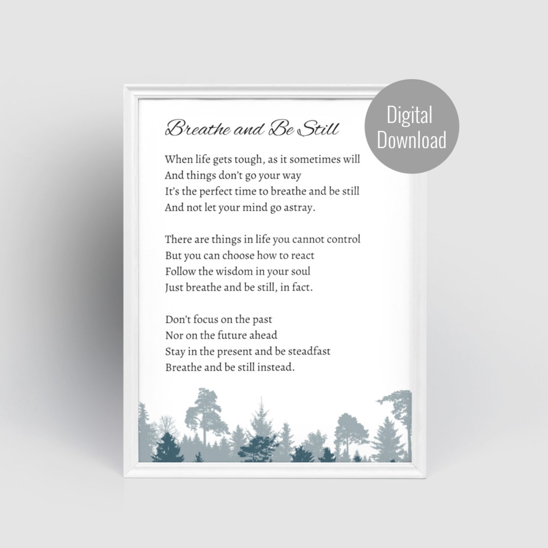 Breathe Poem, Original Calm Poem, Poems About Peace and Calmness ...
