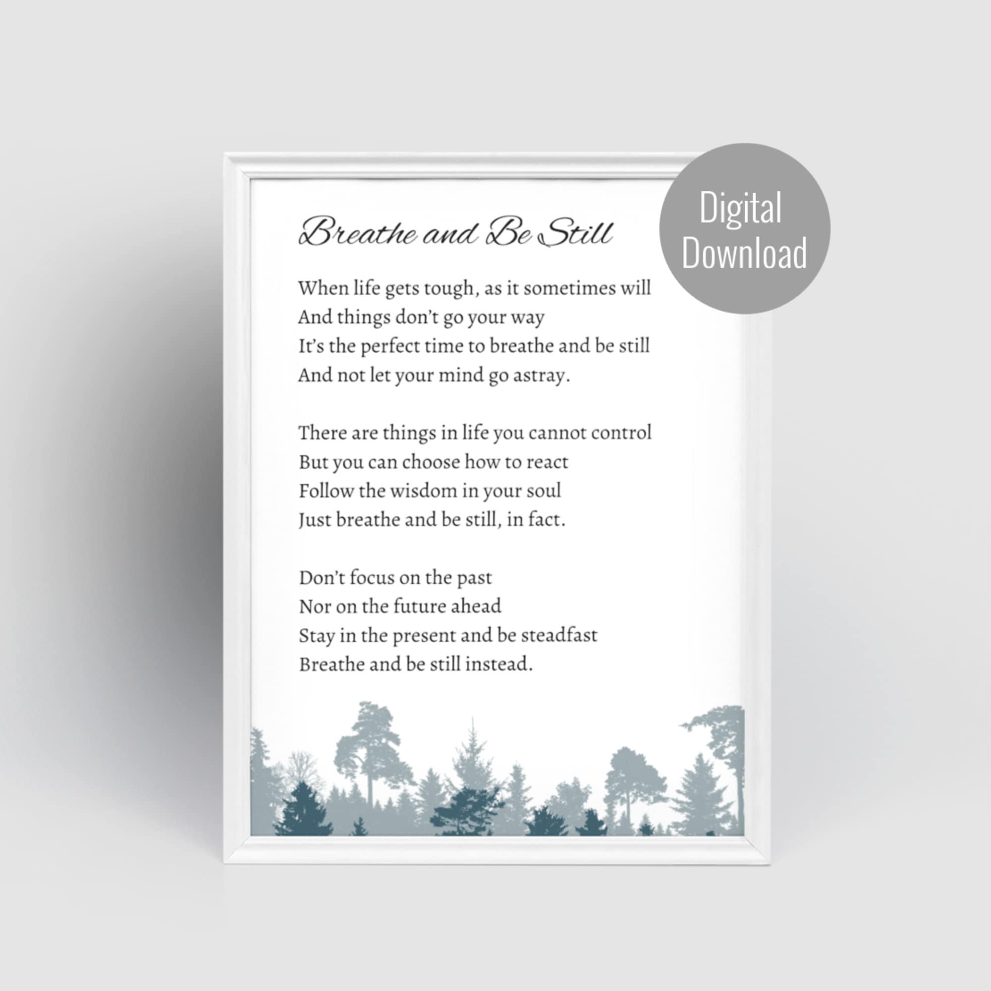 Breathe Poem, Original Calm Poem, Poems About Peace and Calmness ...