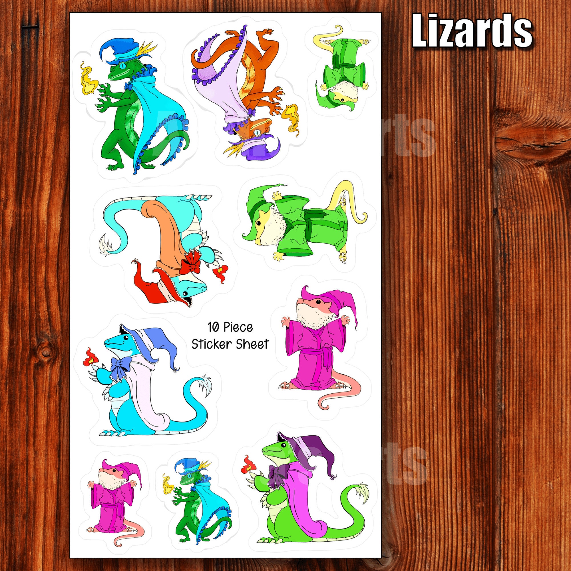 Illustrated Sticker Sheets Waterproof Die-cut Vinyl Stickers - Etsy