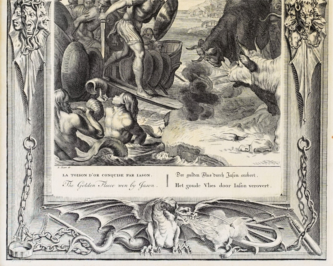 18th Century Etching Mythological Scene by Bernard Picart 1673-1733 ...