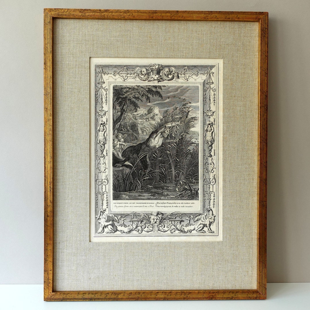 Antique Etching 18th Century Original Art Mythological Scene by Bernard ...