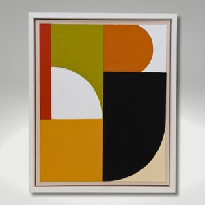 Abstract Modern Art 3D Relief Painting Handmade One-of-a-kind Geometric ...