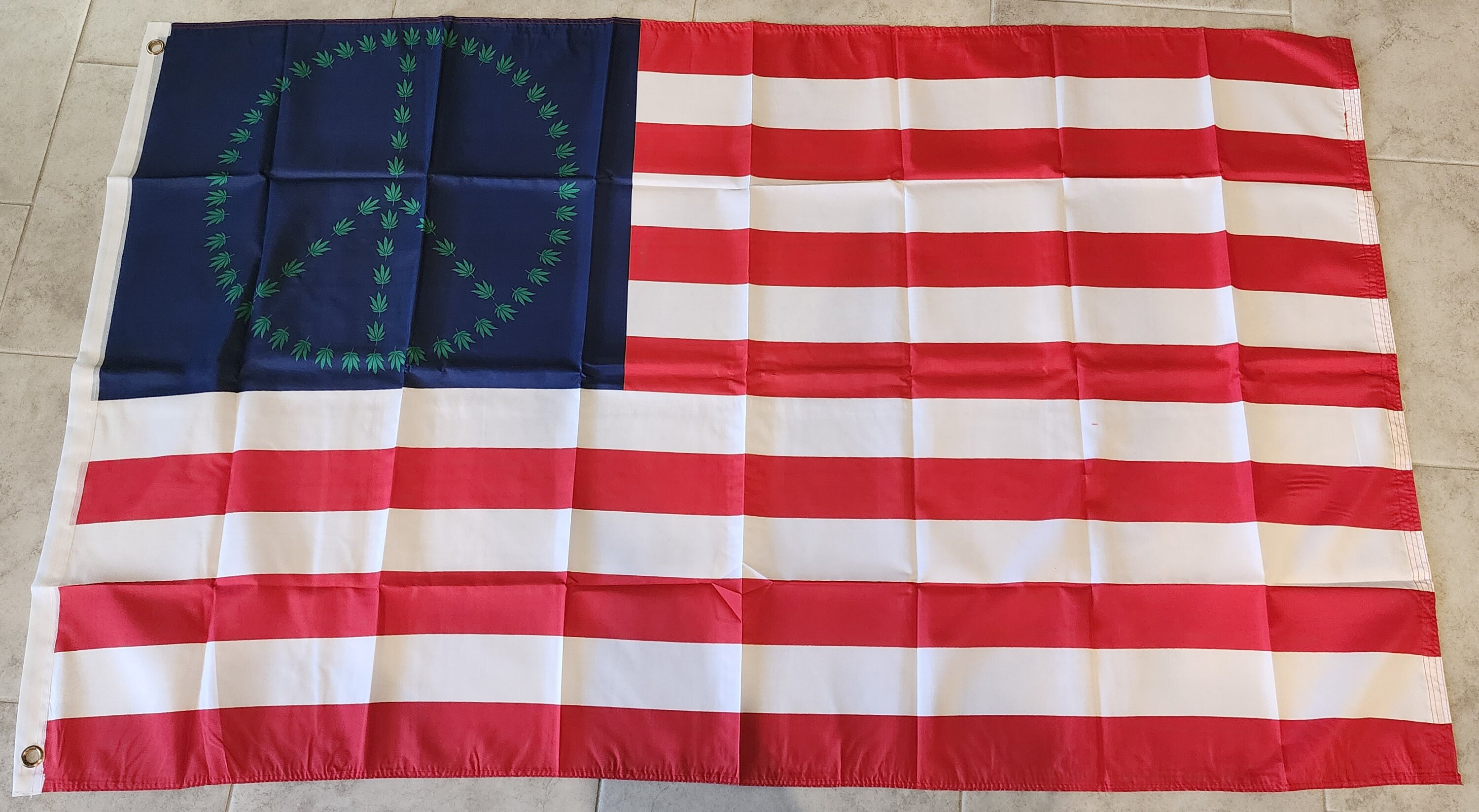 Marijuana American Flag 3'x5' Flag Premium Polyester 36 X 60 Inch With ...