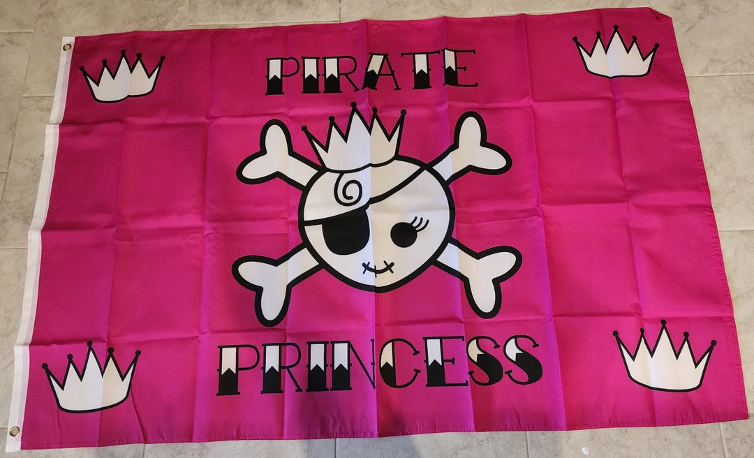 Pink Pirate Princess Pirate Flag 3'x5' Flag Premium Polyester 36 X 60 ...
