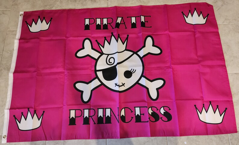 Pink Pirate Princess Pirate Flag 3'x5' Flag Premium Polyester 36 X 60 ...