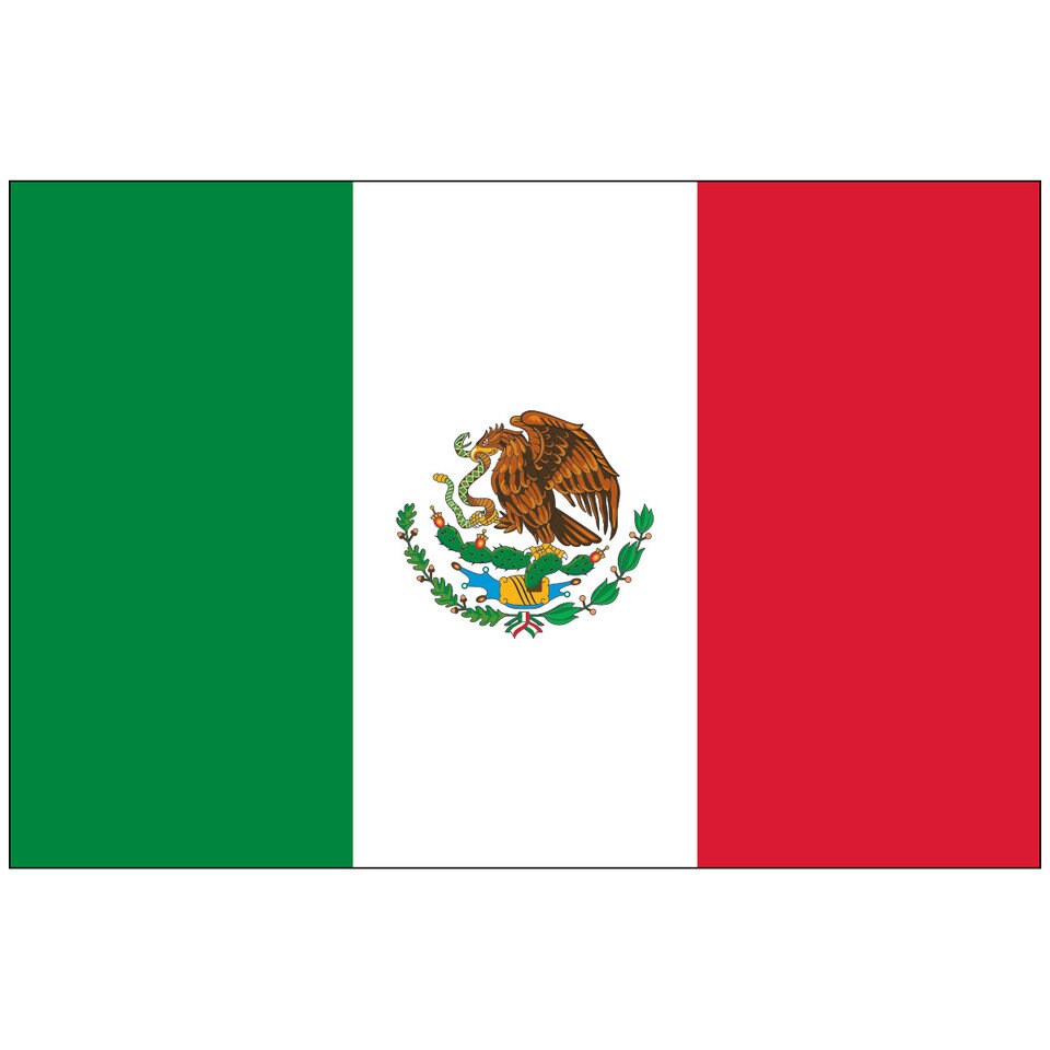 Mexico Flag 3'x5' Flag Country of Mexico Premium Polyester 36 X 60 Inch ...