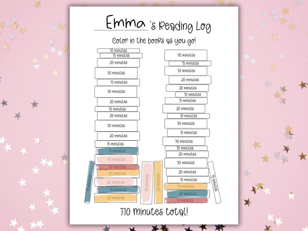 Back to School Reading Log, Kids Reading Tracker, Student Reading Log ...