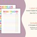 Student Reading Log, Rainbow Reading Tracker, Kids Rainbow Reading Log ...