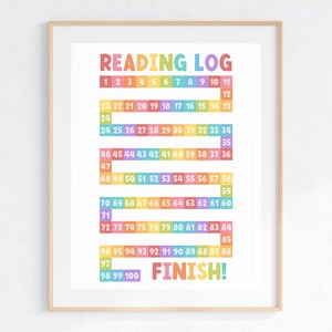 Student Reading Log, Rainbow Reading Tracker, Kids Rainbow Reading Log ...