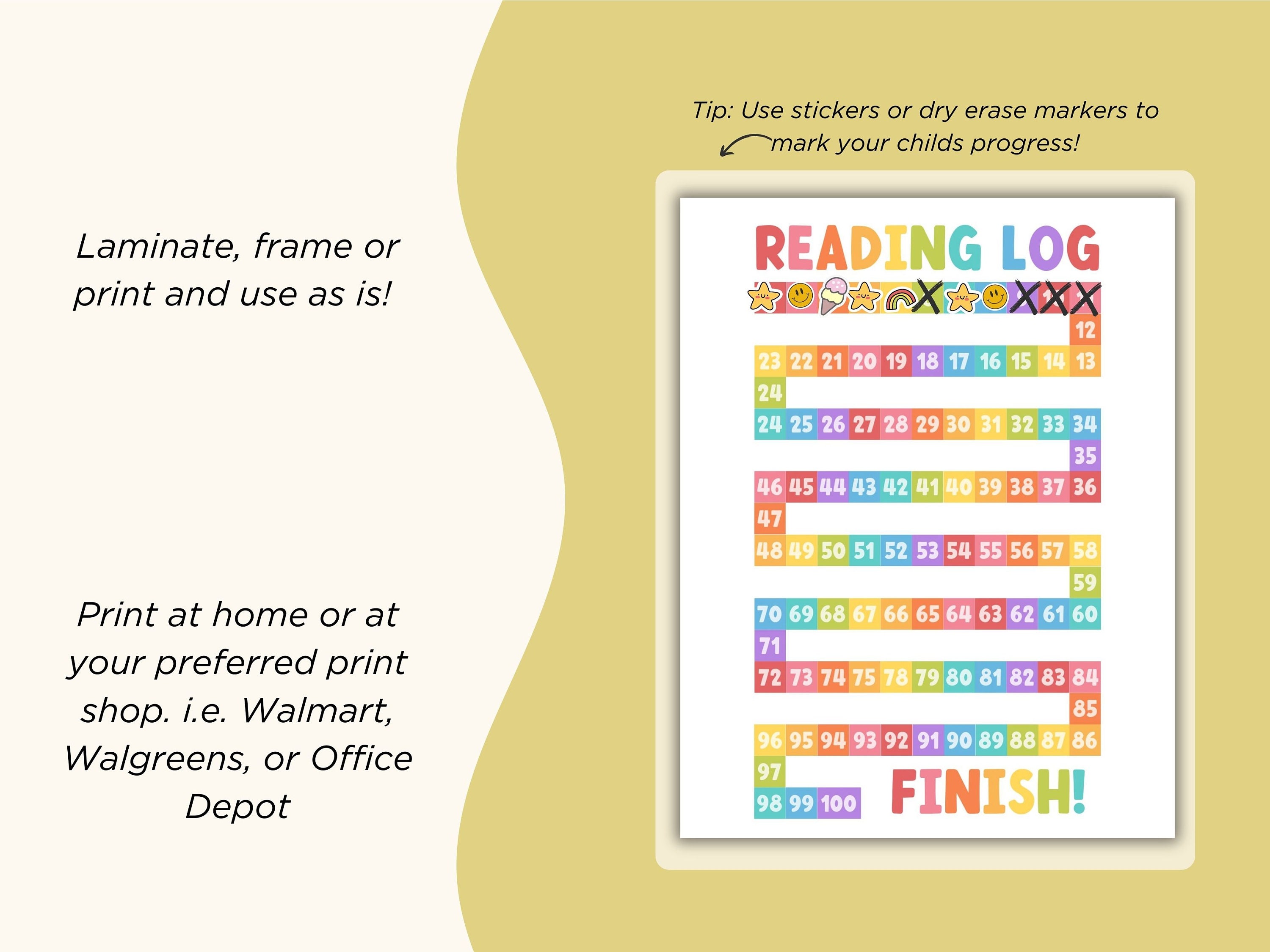 Student Reading Log, Rainbow Reading Tracker, Kids Rainbow Reading Log ...