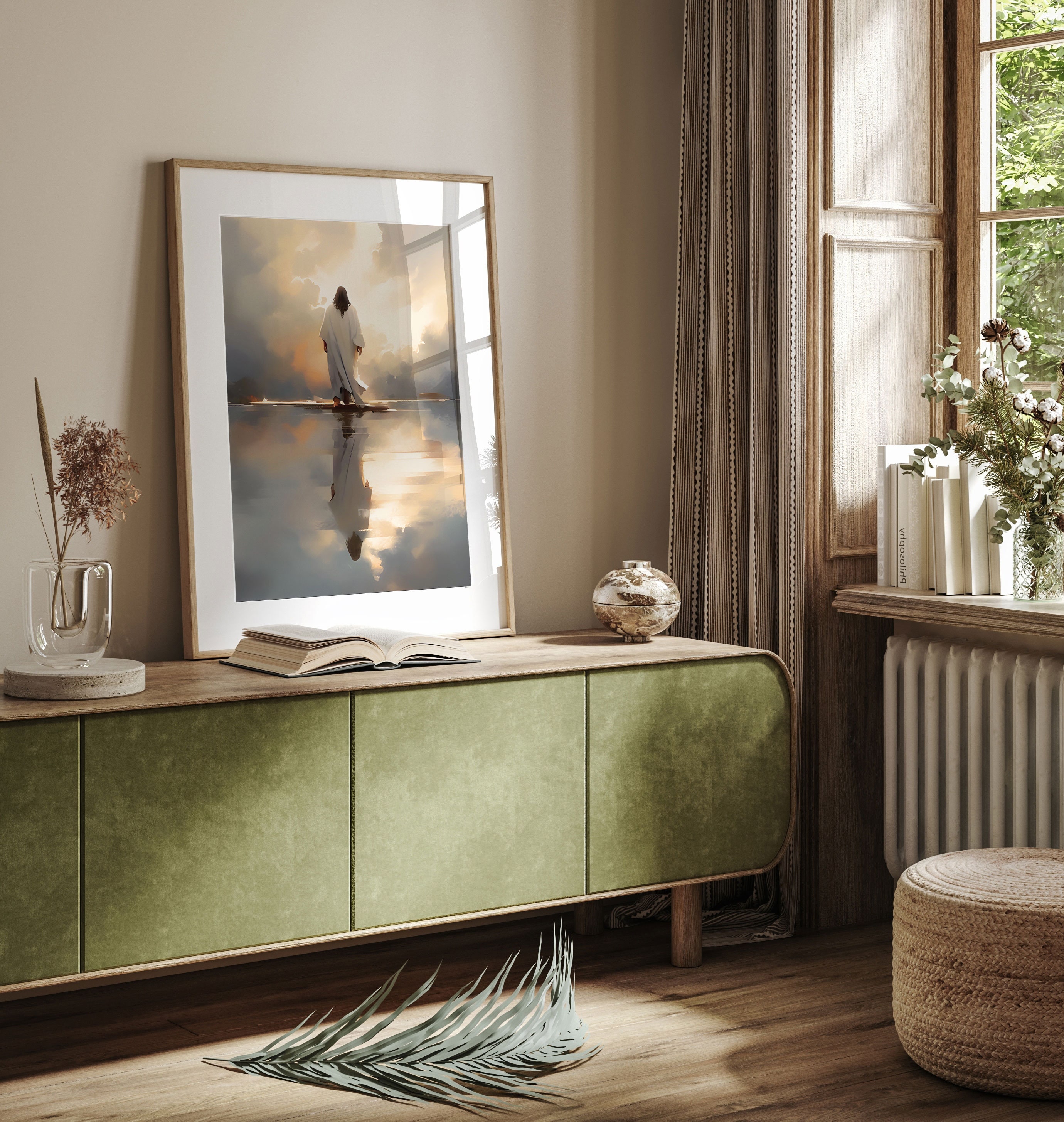 Peace Be Still | Digital Download | Jesus Wall Art | Jesus Walking on ...