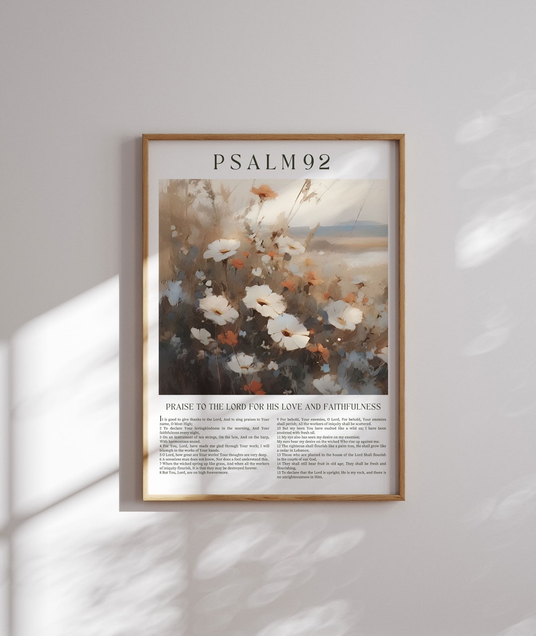 Psalm 92 Printable Wall Art, Those Who Are Planted Full Chapter ...