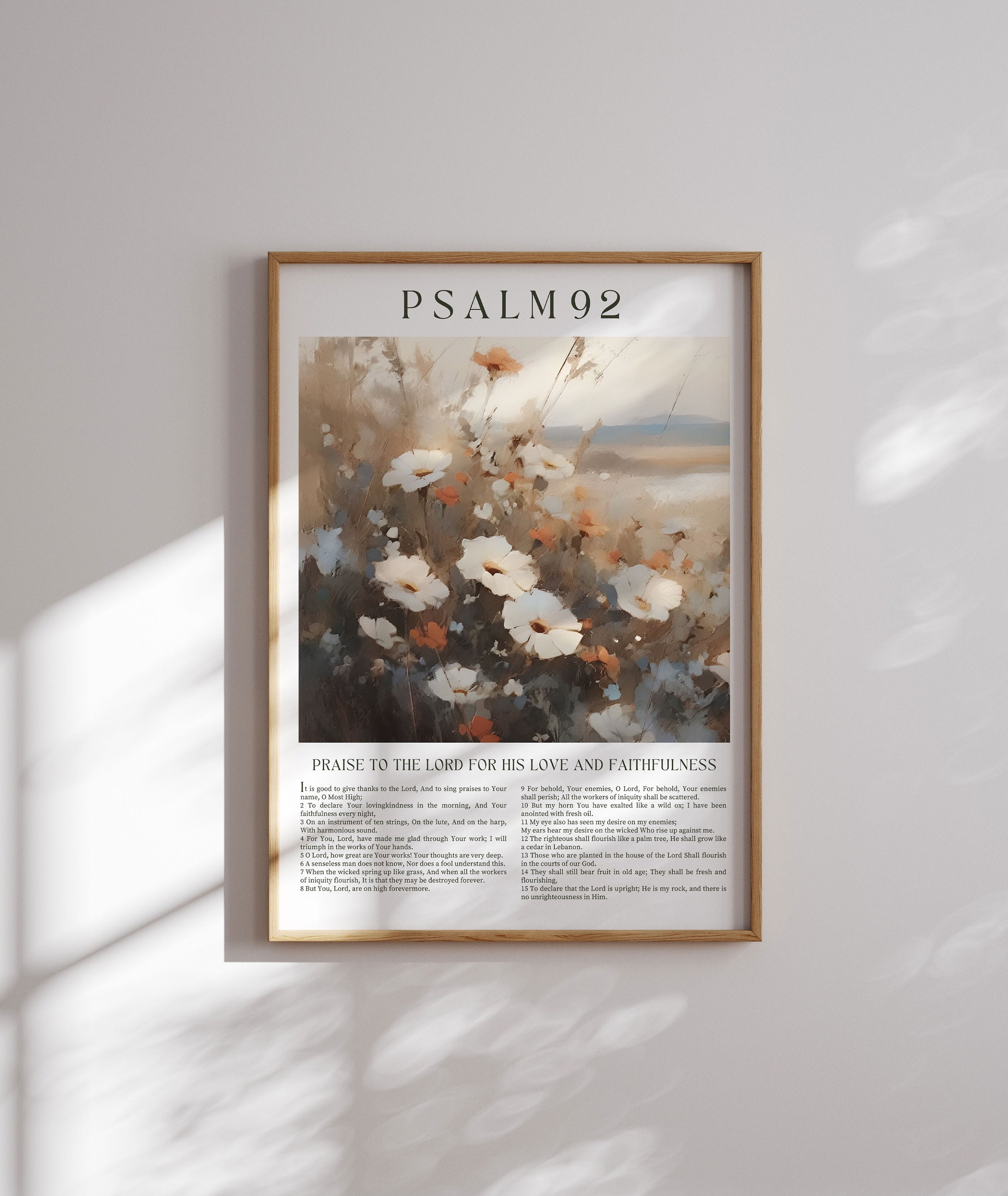 Psalm 92 Printable Wall Art, Those Who Are Planted Full Chapter ...