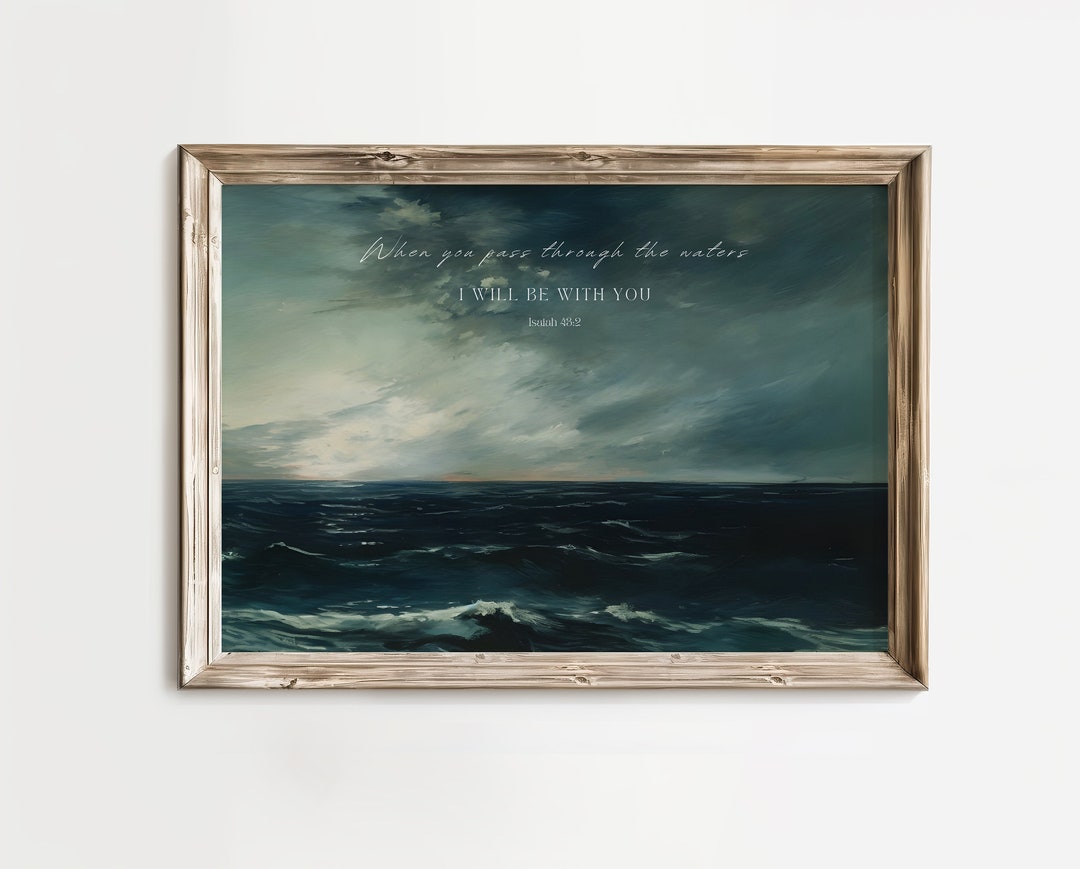 Before the Sun Rise Isaiah 43:2 Bible Verse Wall Art Printable, When ...