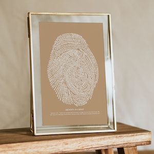 Identity in Christ Thumbprint Brown Aesthetic Version, Printable Bible ...