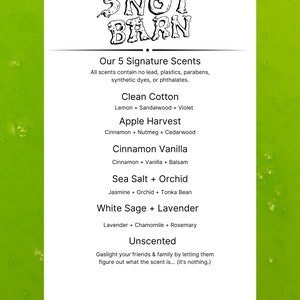 Bigfoot - Snot Barn Scented Candles 9 Oz. - Etsy