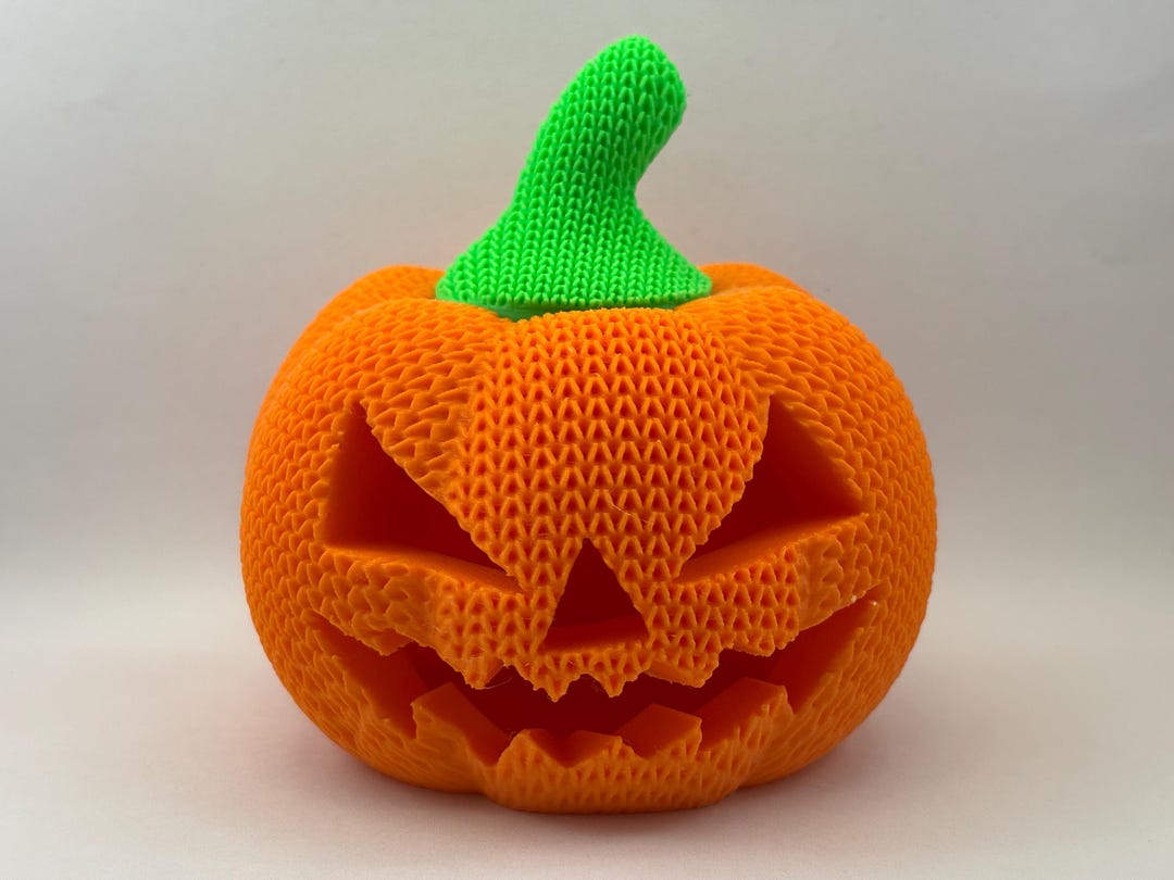 Glowing 3d-printed Halloween Knitted Jack O'lantern - Etsy