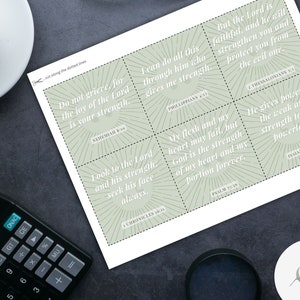 24 Christian Scripture Cards, Printable, Faith Affirmations, Digital ...
