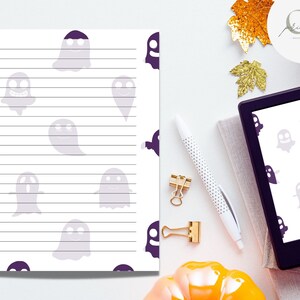 Halloween Stationery Paper Set of 24, Printable, Journal, Autumn ...