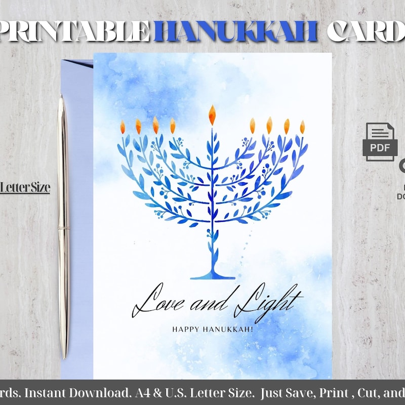 Printable Hanukah Sign - Etsy