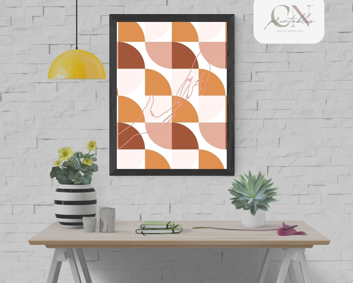 Boho Abstract Wall Art Printable Digital Item Instant - Etsy