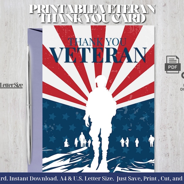 Veteran Thank You Letter - Etsy
