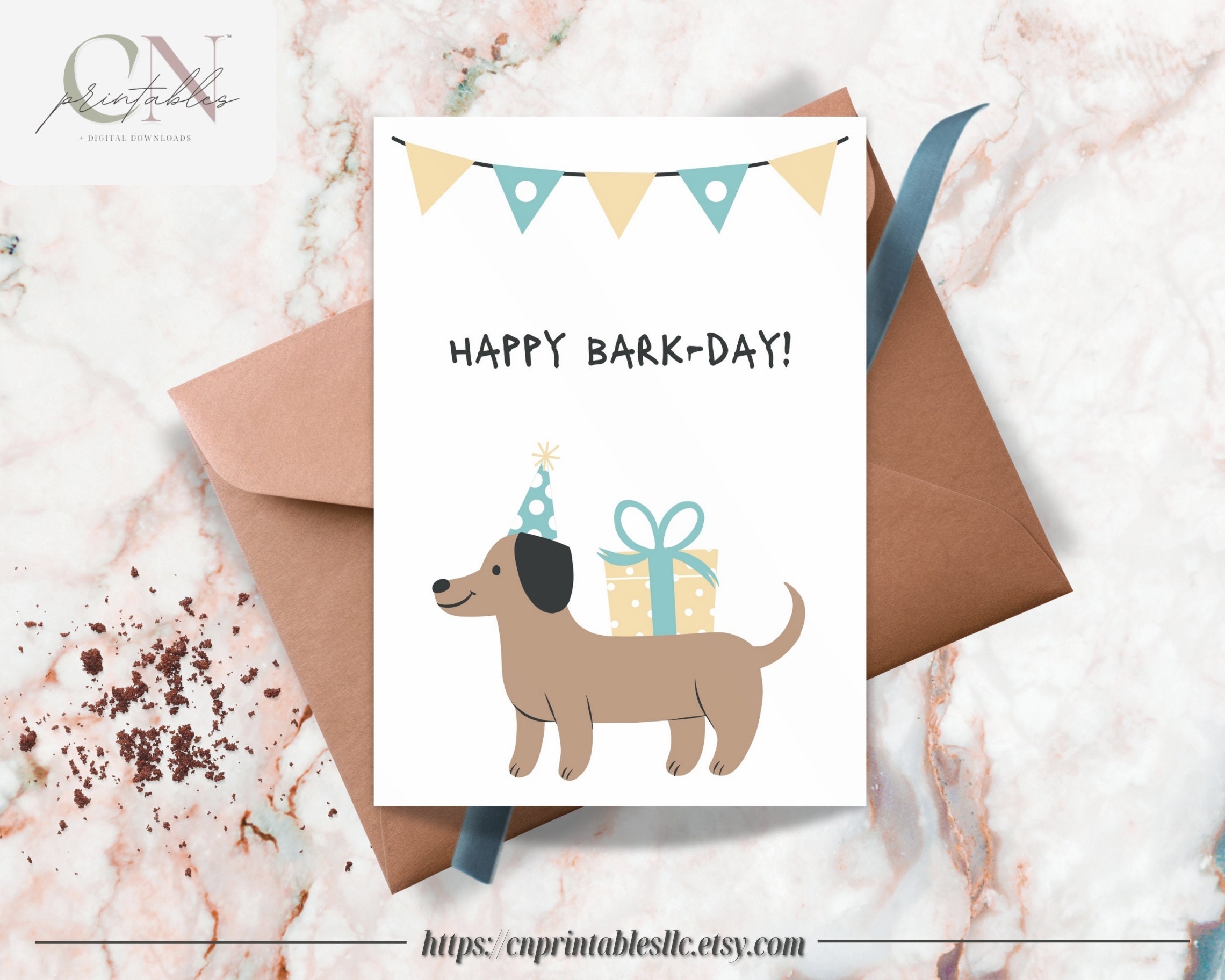 Printable Funny Dog Themed Birthday Greeting Card Set of 3, Instant ...