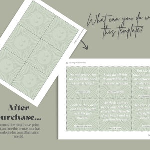 24 Christian Scripture Cards, Printable, Faith Affirmations, Digital ...