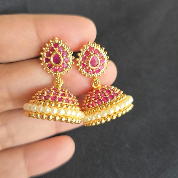 Jhumka Black Stone - Etsy
