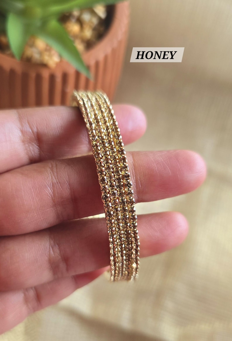 Indian Stone Bangles Bridal Choodi Set (sizes 2.4, 2.6, 2.8) Graduation ...