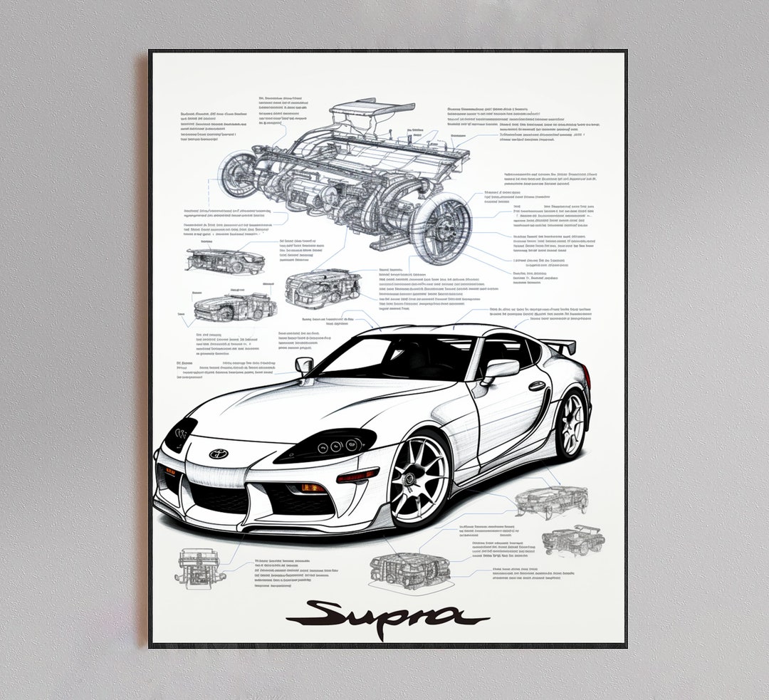 Toyota Supra Poster Toyota Supra Wall Art Toyota Supra SVG - Etsy