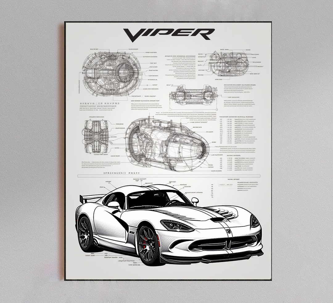 Dodge Viper Poster Dodge Viper Wall Art Dodge Viper Poster - Etsy
