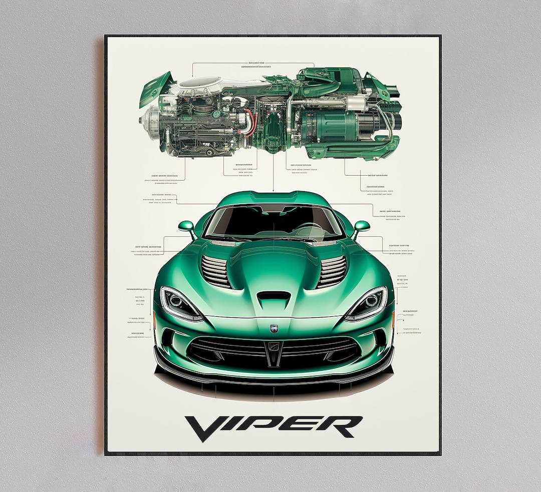 Dodge Viper Poster Dodge Viper Wall Art Dodge Viper Poster - Etsy
