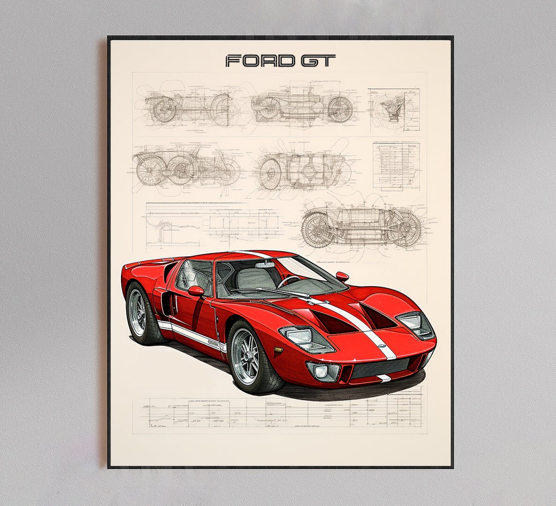 Ford GT Poster Ford GT Wall Art Ford GT Svg Ford Gt Patent - Etsy