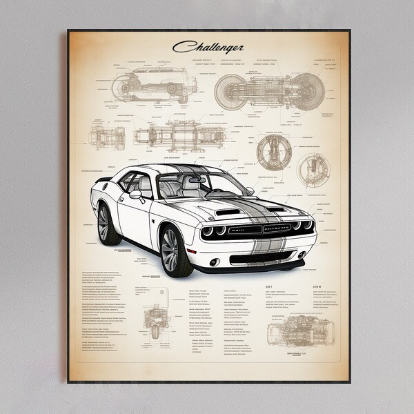 Svg Dodge Challenger - Etsy