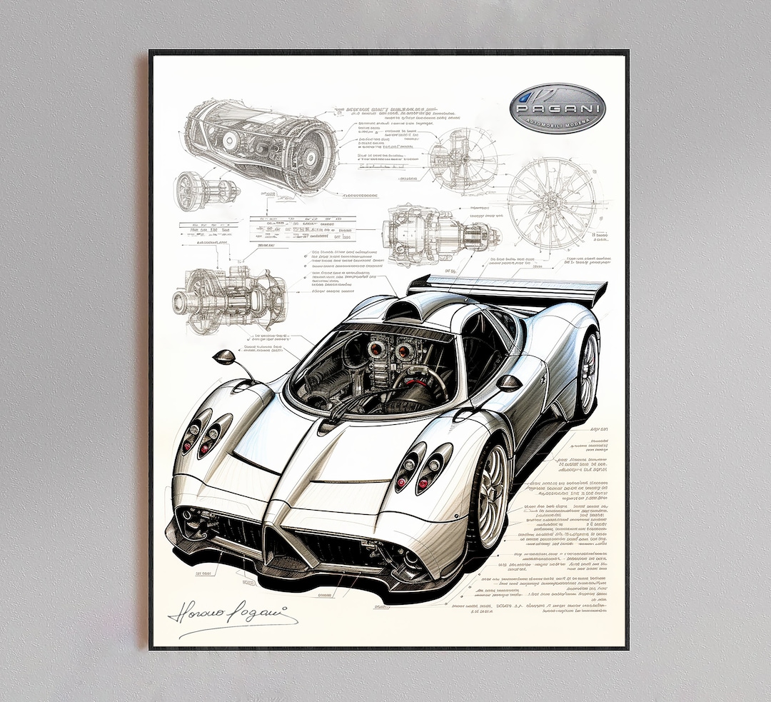 Pagani Poster Pagani Wall Art Pagani SVG Pagani Patent - Etsy