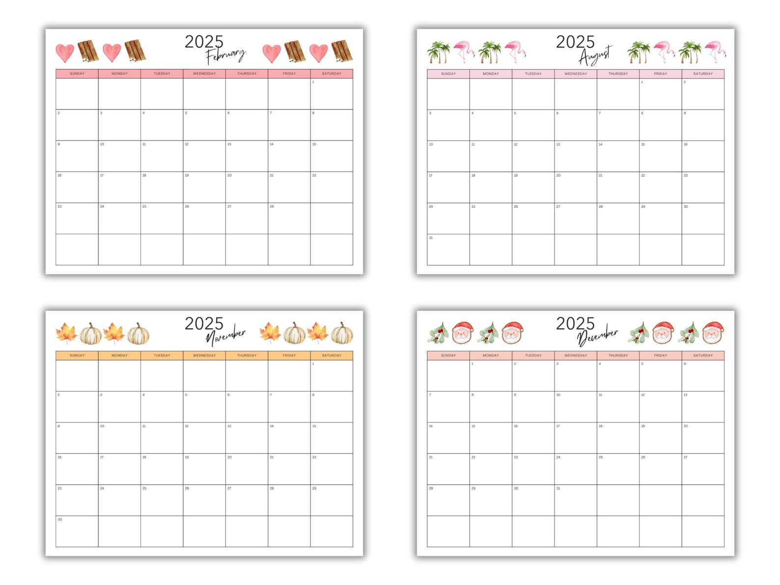 Printable Calendars, Printable Kids Calendars, 2025 Calendars ...